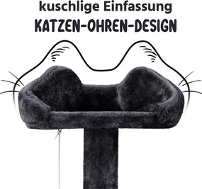 Kočičí nábytek se škrabadlem Yaheetech – černá, 139 cm (255185741629)