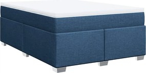 Box spring postel s matrací modrá 140x190 cm textil 3285136
