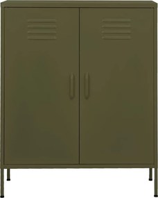 Úložná skříň olivově zelená 80 x 35 x 101,5 cm ocel 336162