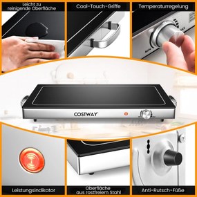Costway Ohřívací talíř Elektrický ohřívač potravin s funkcí ohřevu 50 - 120 ℃