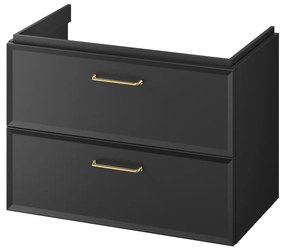 Cersanit Mille, umyvadlová skříňka 794x446x551 mm, černá matná, S1017-003
