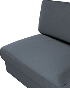 Potah na neskládací křeslo IKEA Kivik barva modrá látka pletený vzor