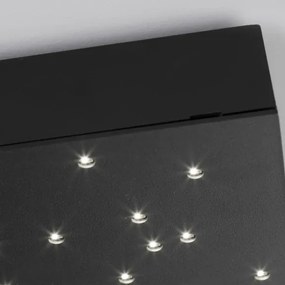 Stropní svítidlo LED se stmíváním Cílo 30 černé s dálkovým ovládáním