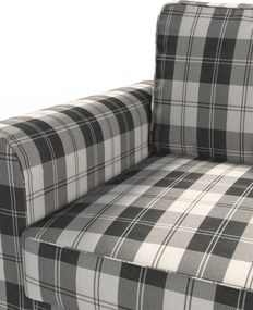 Potah na pohovku IKEA Backabro,  3-místná, rozkládací barva černá látka pletený vzor, vzorované