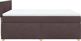 Box spring postel s matrací tmavě hnědá 140x200 cm textil 3289006