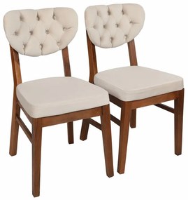 Sada jídelních židlí Elma Beige, 2 ks
