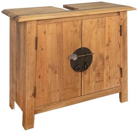 Koupelnová skříňka pod umyvadlo masivní borové dřevo 70x32x63cm 246035