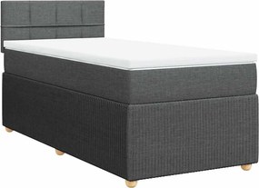 Box spring postel s matrací tmavě šedá 90x190 cm textil 3289612