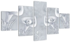 Obraz - Perlové květy (125x70 cm)