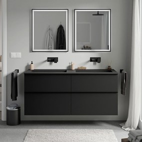 Koupelnová skříňka LAVOA 120 cm s umyvadlem z minerálního odlitku BRUXELLES