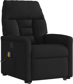 Zvedací masážní polohovací křeslo černé textil 3303044