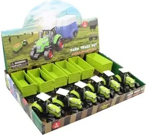 MaDe 15364 Traktor s vlečkou, se světlem a zvukem, volná kola / 23,5 x