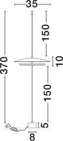 Matně bílá hliníková LED stmívatelná stojací lampa (výška 370 cm) Olos – Nova Luce
