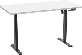 VCM Psací stůl E-Lona, výškově nastavitelný (bílá/černá, 140 x 50 cm)