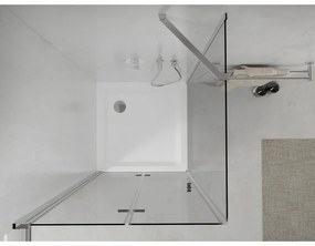 Mexen Lima sprchový kout 80x80cm, 6mm sklo, chromový profil - čiré sklo + Slim sprchová vanička - 856-080-080-00-00-4010