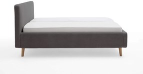 Čalouněná postel taupe 180 x 200 cm manšestr šedá MUZZA