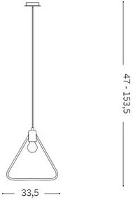 Závěsné svítidlo Ideal Lux ABC SP1 triangle 207834 trojúhelníkové