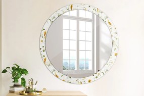Kulaté dekorativní zrcadlo na zeď Polní květiny fi 90 cm