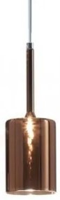 Axolight Spillray MI, závěsné svítidlo z bronzem pokoveného skla, LED 1,5W G4 prům. 10cm, zapuštěná montáž