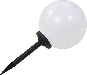 Zahradní solární lampy 4 ks LED kulovité 30 cm RGB 277127