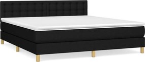 Box spring postel s matrací černá 160x200 cm textil 3140947