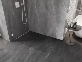 Mexen Lunar L, sprchová stěna levá 70 x 200 cm, 8mm čiré sklo, bílý profil, 830L-070-000-20-00-L