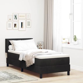 Postel s boxspringem s čelo Černý 200 x 80 cm samet 3341494