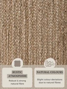 Koberec Hanse Home Jute Braided Rangpur naturální / hnědý ovál