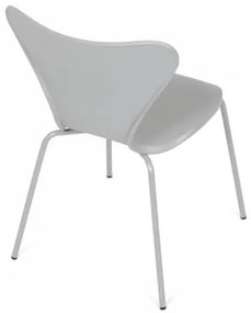 Jídelní židle šedá plastová čtyřnohá kvová podnož CT-X7034 GREY