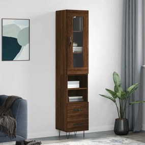 vidaXL Skříň highboard 34,5 x 34 x 180 cm kompozitní dřevo [3199331] Barva: kouřový dub