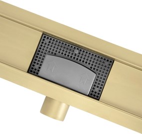 Rea Neox, nerezový odtokový žlab 100 cm, zlatá matná, REA-G4863