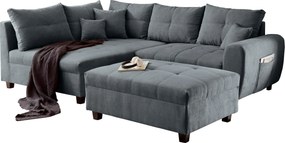 XXXLutz ROHOVÁ SEDAČKA, textil, kompozitní dřevo, antracitová MID.YOU - Sedací soupravy - 002220035702