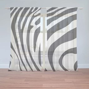 Sablio Záclony Vzor zebry: 2ks 150x250cm