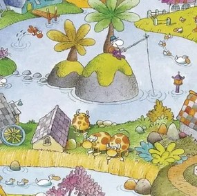 HEYE Puzzle Cartoon Classics: Idylka u jezera / 1000 dílků / 50 x 70 c