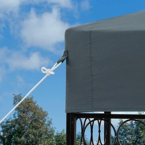 Zahradní altán antracitový 3 x 3 m 108722