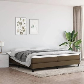 Rám postele s boxspringem tmavě hnědý 200 x 200 cm textil 3120543