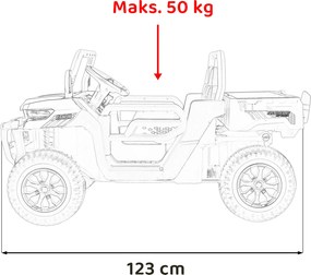 Ramiz Dětské auto Pick-Up Speed 900 černé + pohon 4x4 + pohyblivá korba