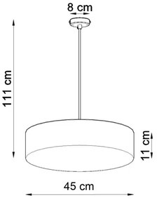 Sollux SL.0118 - Lustr na lanku ARENA 45 3xE27/15W/230V černá