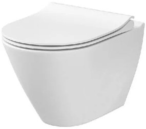 Cersanit City - Závěsné WC se sedátkem SoftClose, CleanOn, bílá K701-104