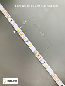 LED Solution LED pásek 4,8W/m 12V bez krytí IP20 Barva světla: Denní bílá 07106