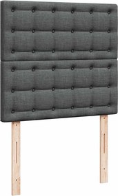 Box spring postel s matrací tmavě šedá 90x190 cm textil 3291926