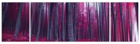 Obraz růžového lesa (170x50 cm)