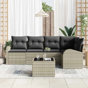 Set pohovek 6 ks Světle šedá Polyester 3346052