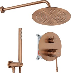 Rea Lungo Diamond, podomítková sprchová souprava + BOX, měděná matná, REA-P5697