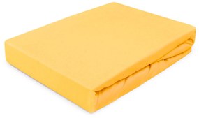 DĚTSKÉ JERSEY PROSTĚRADLO 004 80X160 CM ŽLUTÉ