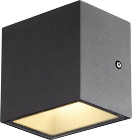 LA 1002032 SITRA CUBE WL LED venkovní nástěnné a stropní nástavbové svítidlo, antracit, IP44, 3000K, 10W - BIG WHITE (SLV)