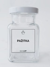 Samolepka na kořenky PAŽITKA průhledná 5 × 5 cm tučné písmo