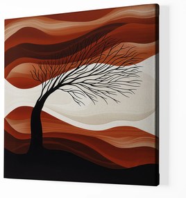 Obraz na plátně - Strom života Silný vítr FeelHappy.cz Velikost obrazu: 140 x 140 cm