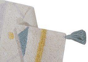 Lorena Canals koberce Přírodní koberec, ručně tkaný Azteca Natural-Vintage Blue - 140x200 cm