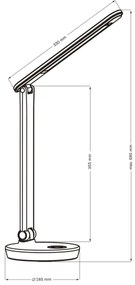 LED RGBW Stmívatelná dotyková stolní lampa NEPTUN LED/7W/230V černá